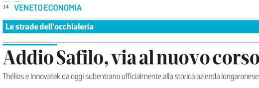 CORRIERE DELLE ALPI, 1° NOVEMBRE 2023 - INNOVATEK srl